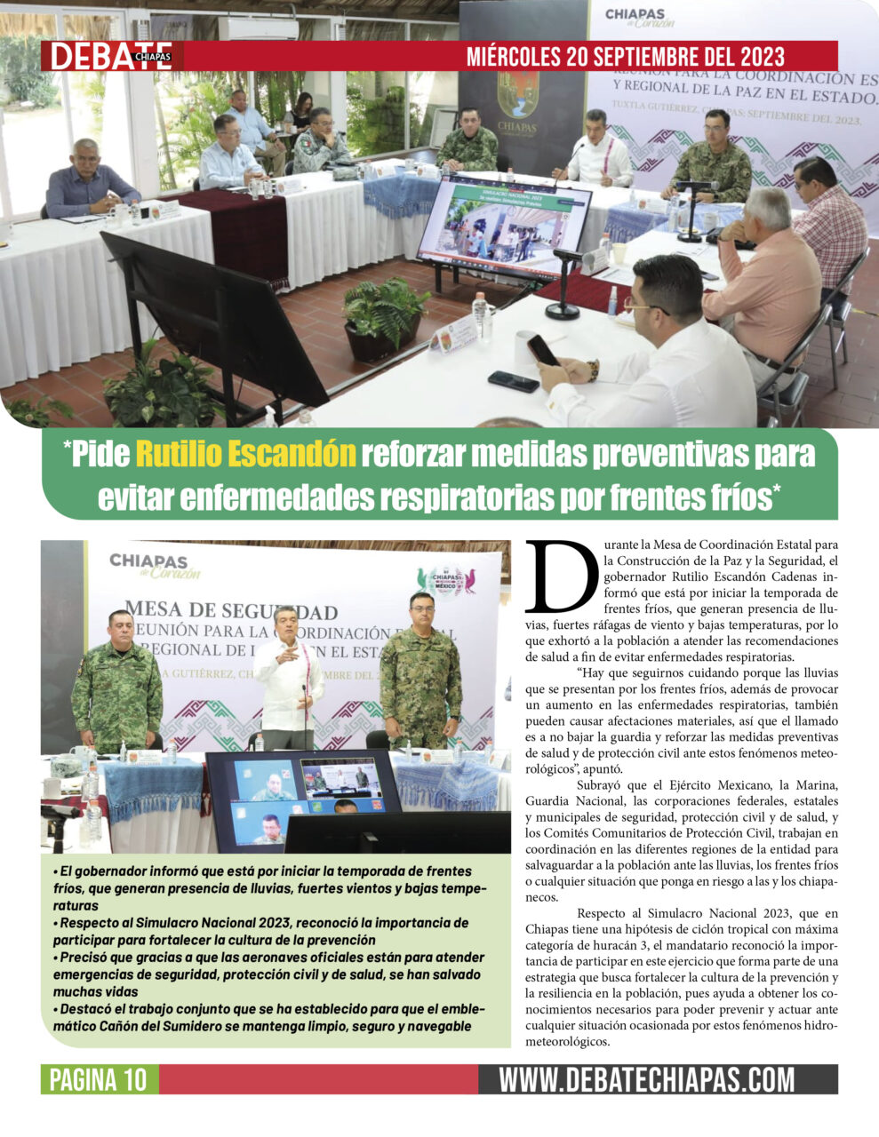 Pide Rutilio Escandón Reforzar Medidas Preventivas Para Evitar